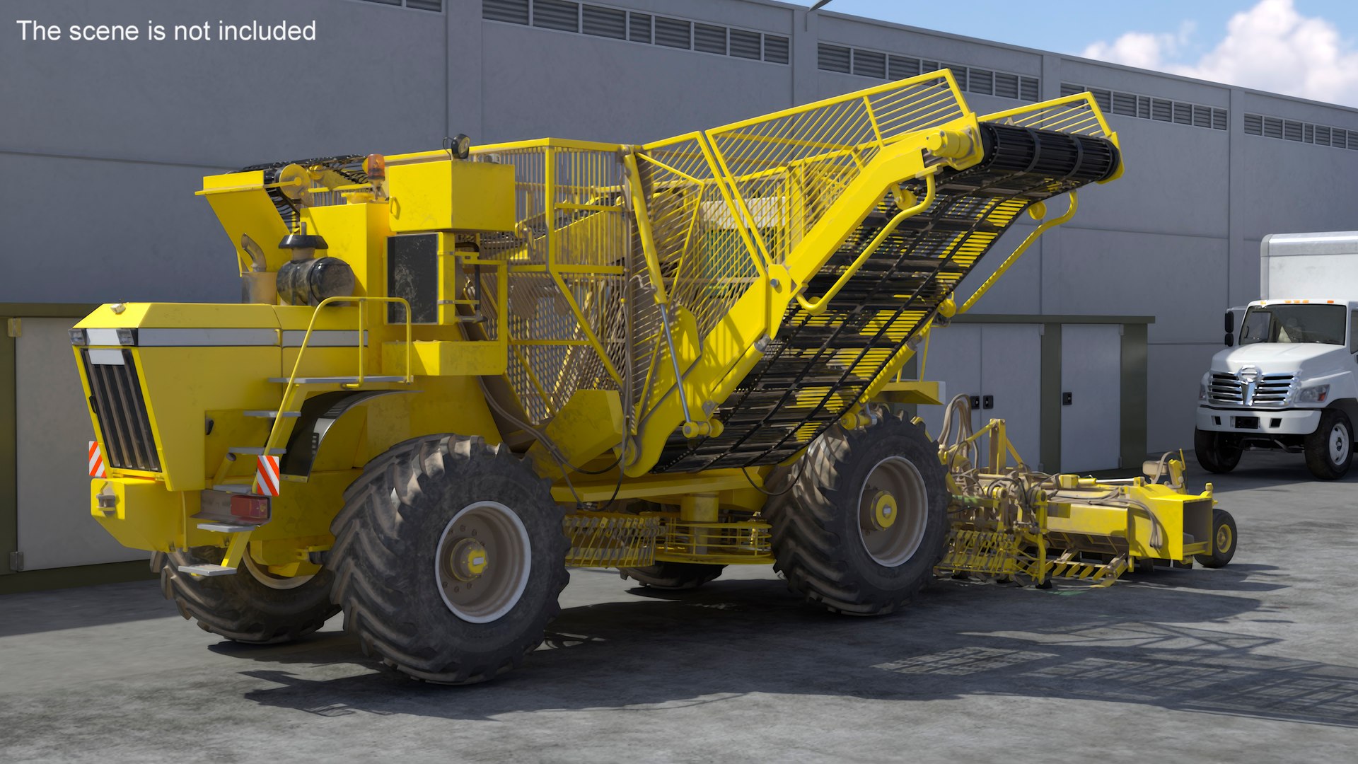 Farm Combine Beet Harvester Dusty Yellow Model - TurboSquid 2302552