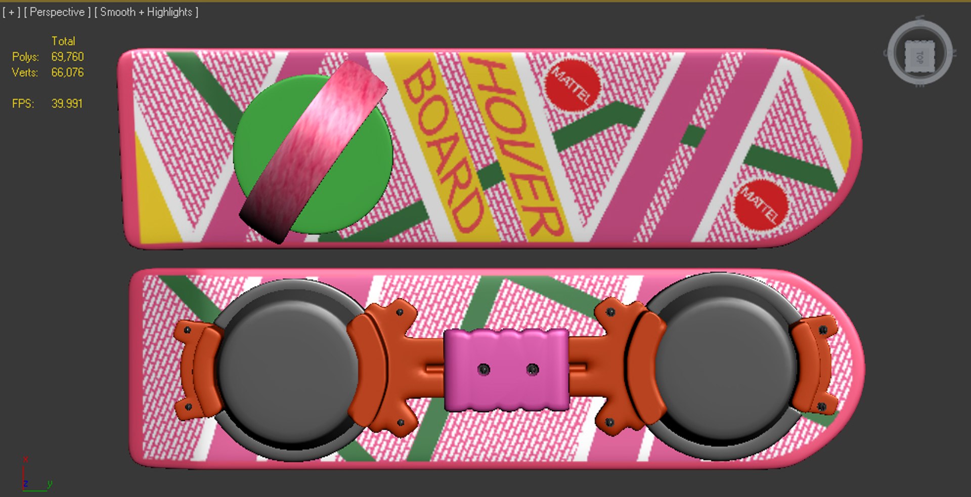 3d Model Hoverboard Marty Mcfly