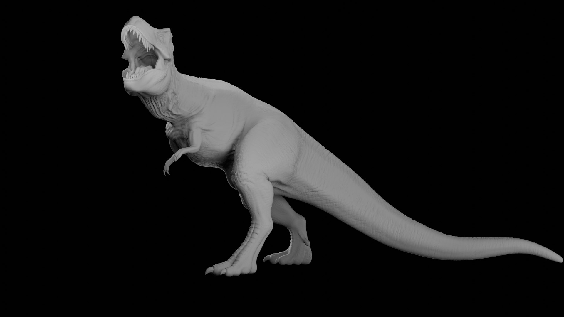 Rigged T-Rex Detailed Base Mesh Clean Retopology Model - TurboSquid 2376715