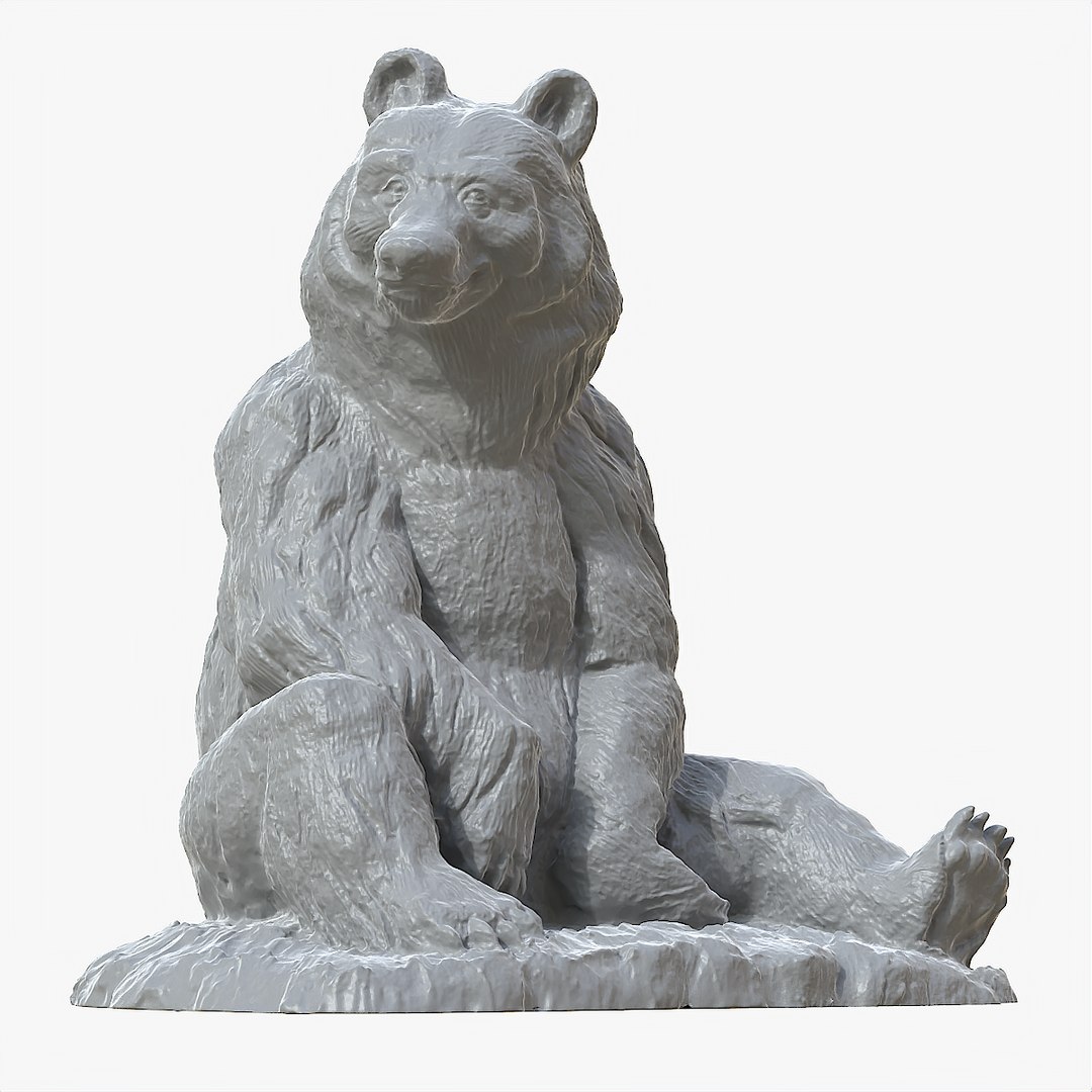 3D Printed Bear Sculpture - TurboSquid 1926172