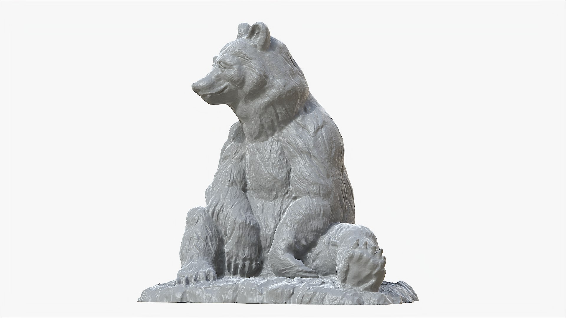 3D Printed Bear Sculpture - TurboSquid 1926172