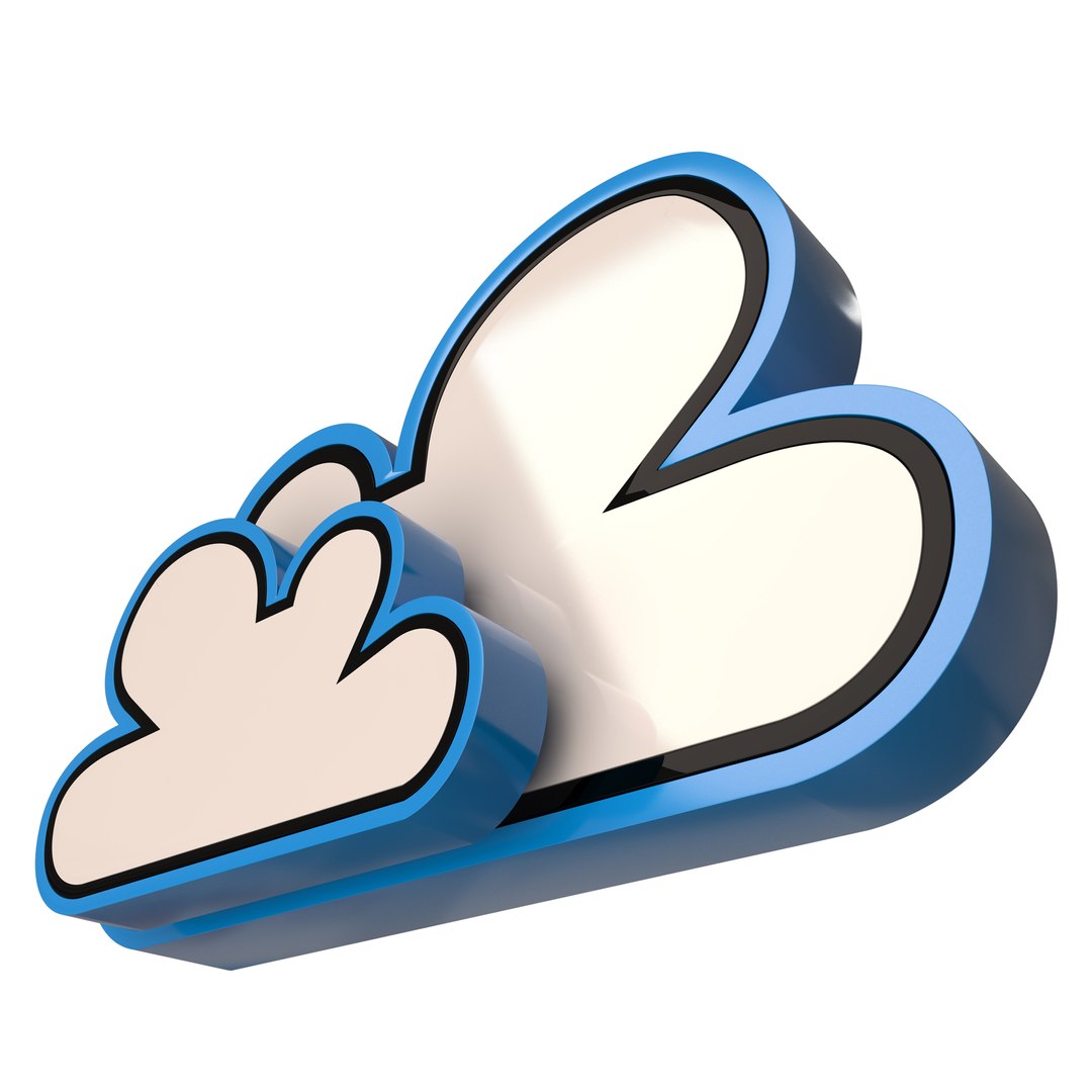 Free Cloud Icon 3D - TurboSquid 1856162