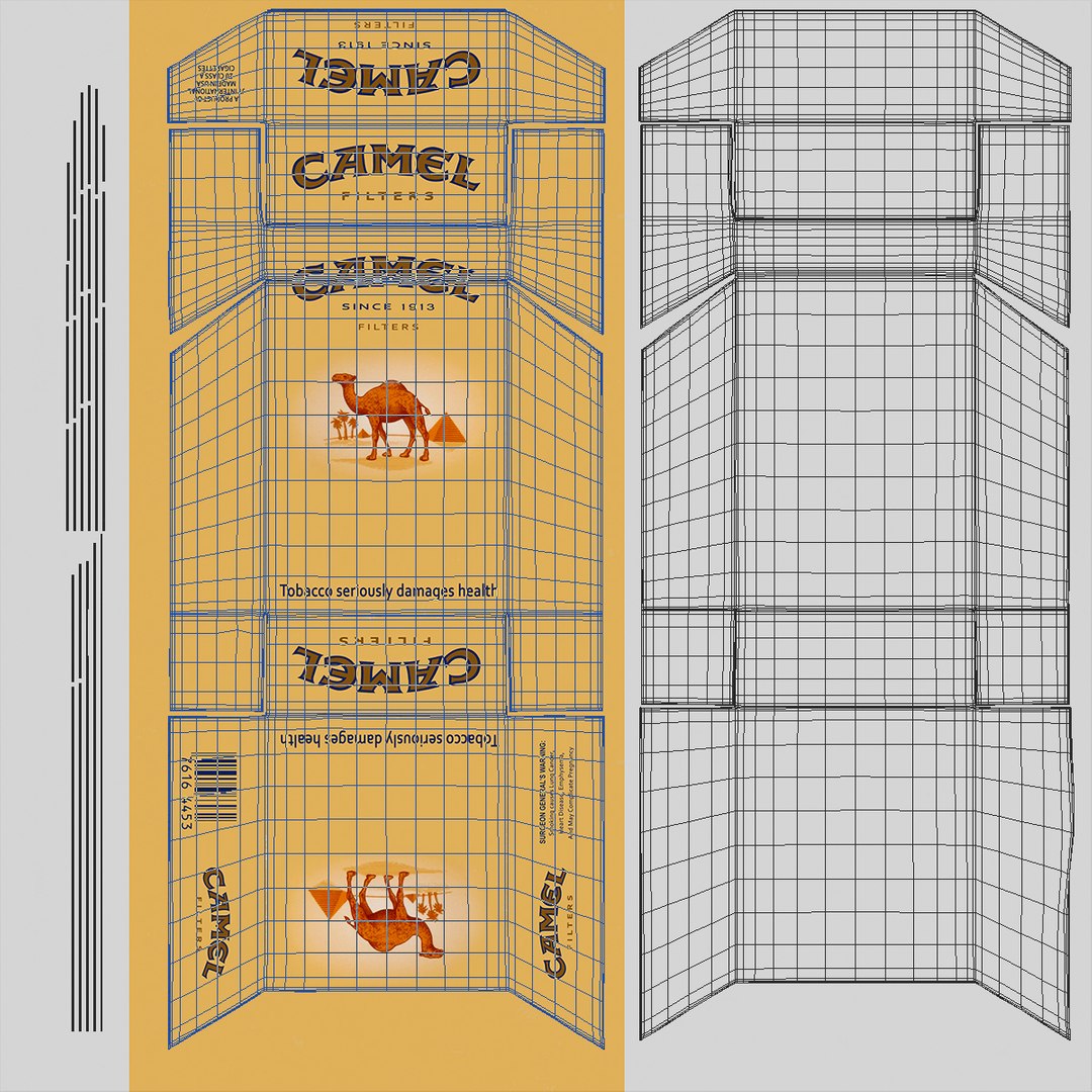 Camel Cigarette Pack 3D Model - TurboSquid 2320613