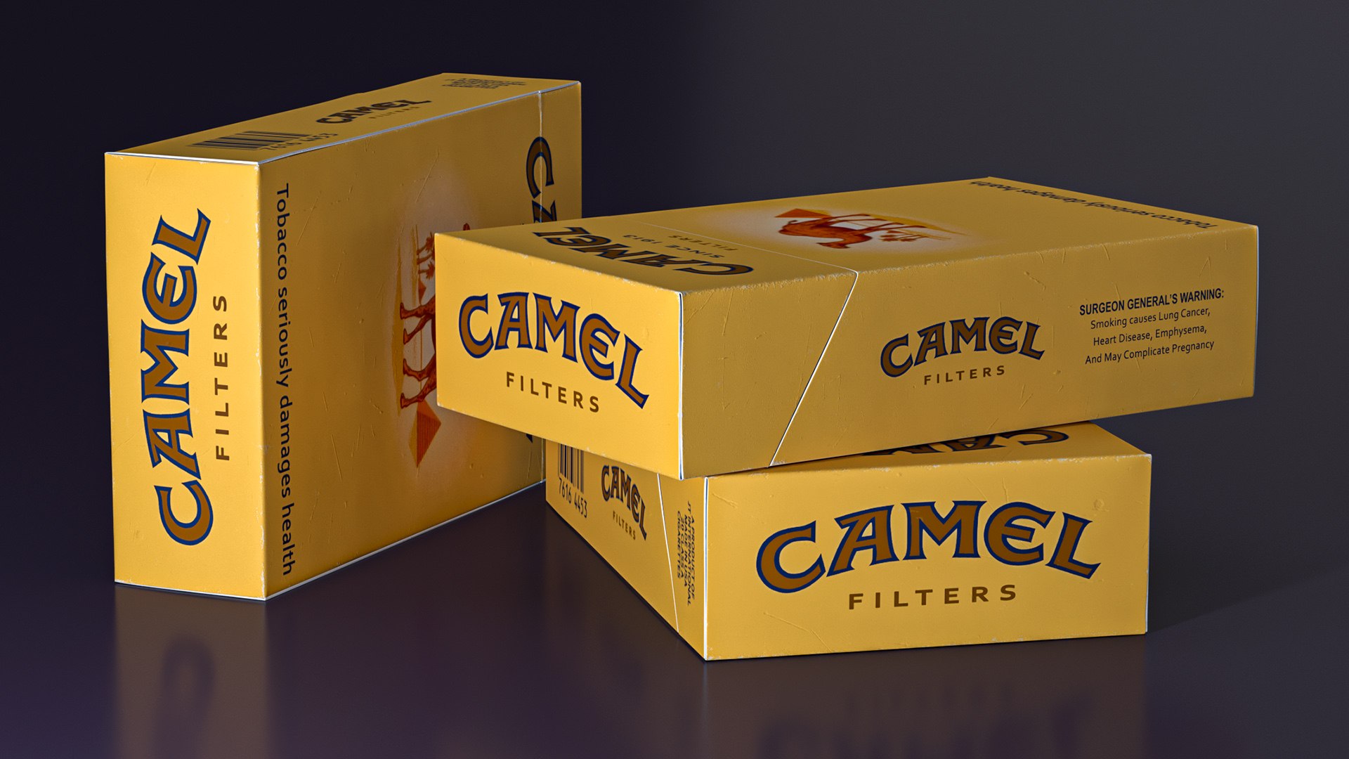 Camel Cigarette Pack 3D Model - TurboSquid 2320613