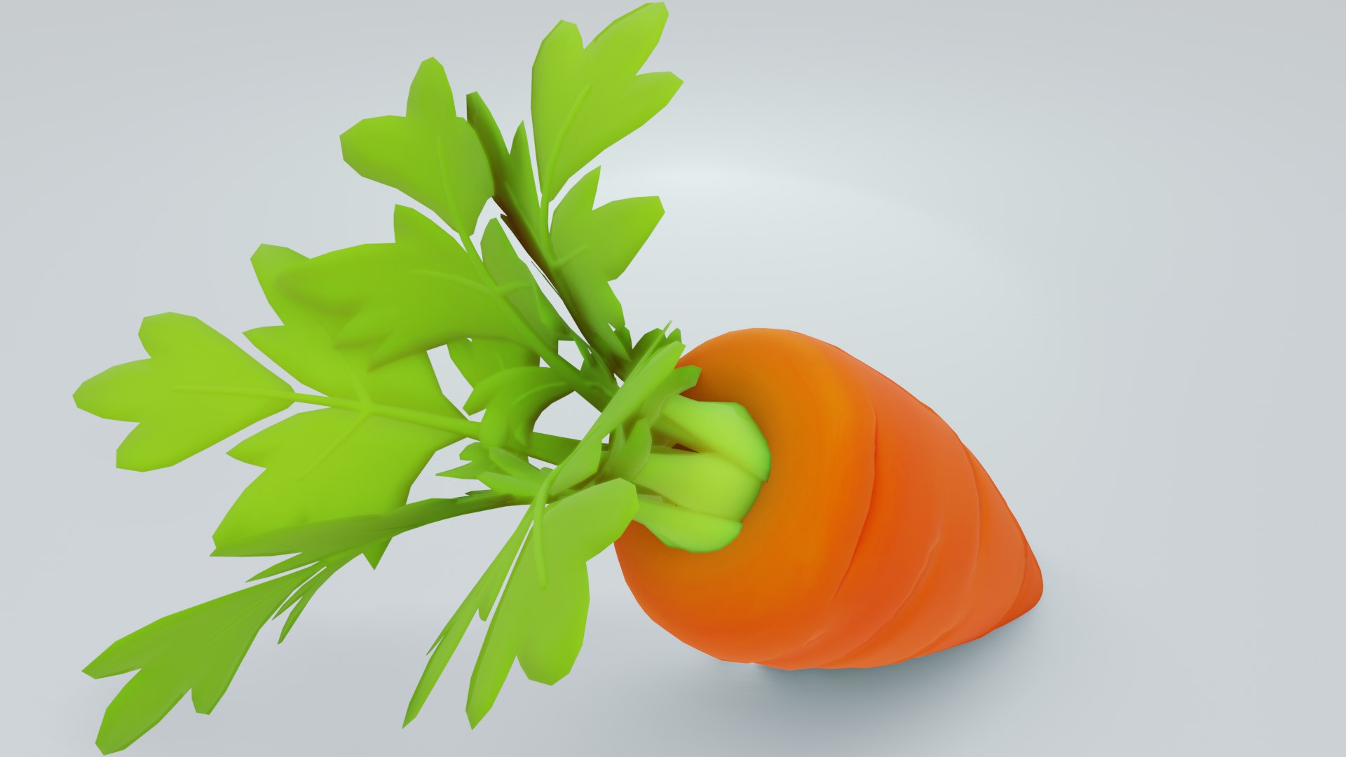 3D Cartoon Carrot - TurboSquid 1442476