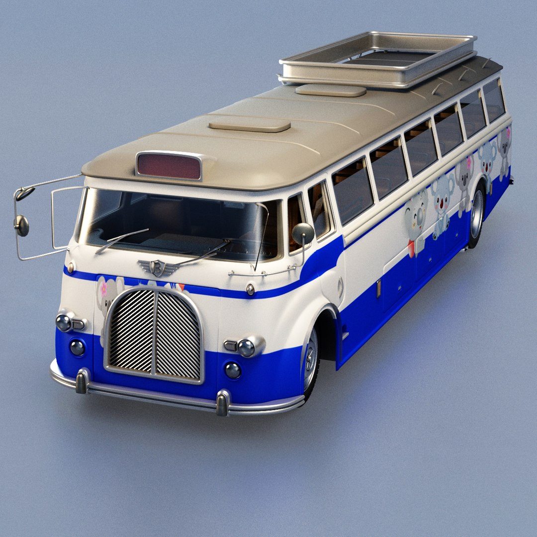 3D Cartoon Bus Car - TurboSquid 1393276