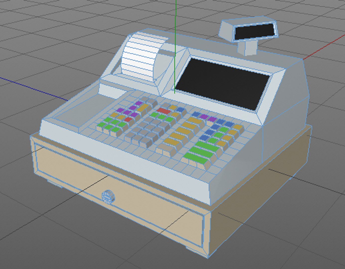 3D Low-poly Cash Register Model - TurboSquid 1631080