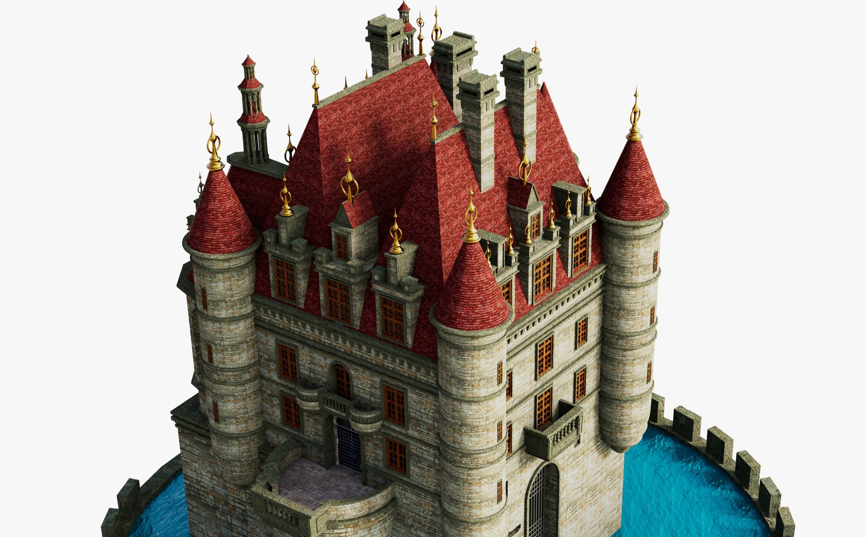 Fantasy Castle Building 3D Model - TurboSquid 2133003