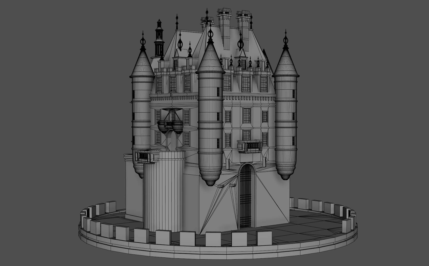 Fantasy Castle Building 3D Model - TurboSquid 2133003