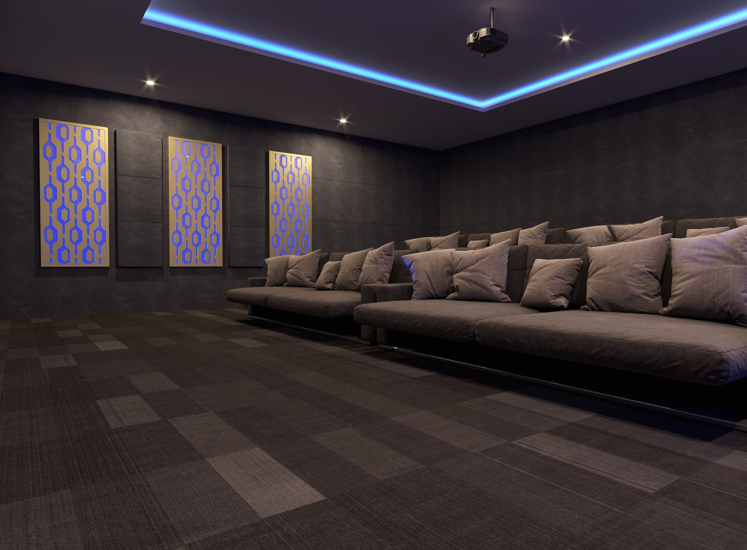 3D Home Theatre - Cinema Interior - TurboSquid 1780237