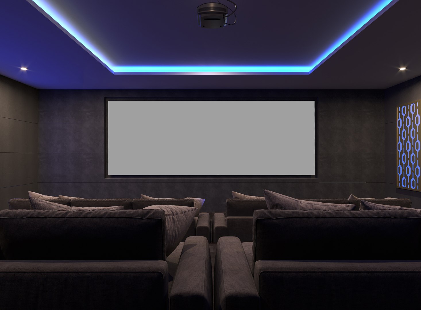 3D Home Theatre - Cinema Interior - TurboSquid 1780237