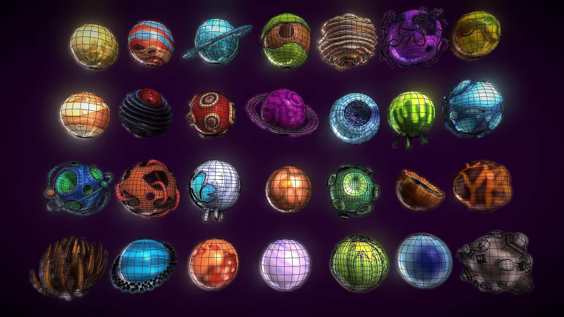 Cartoon Solar System2 3D Model - TurboSquid 2134178