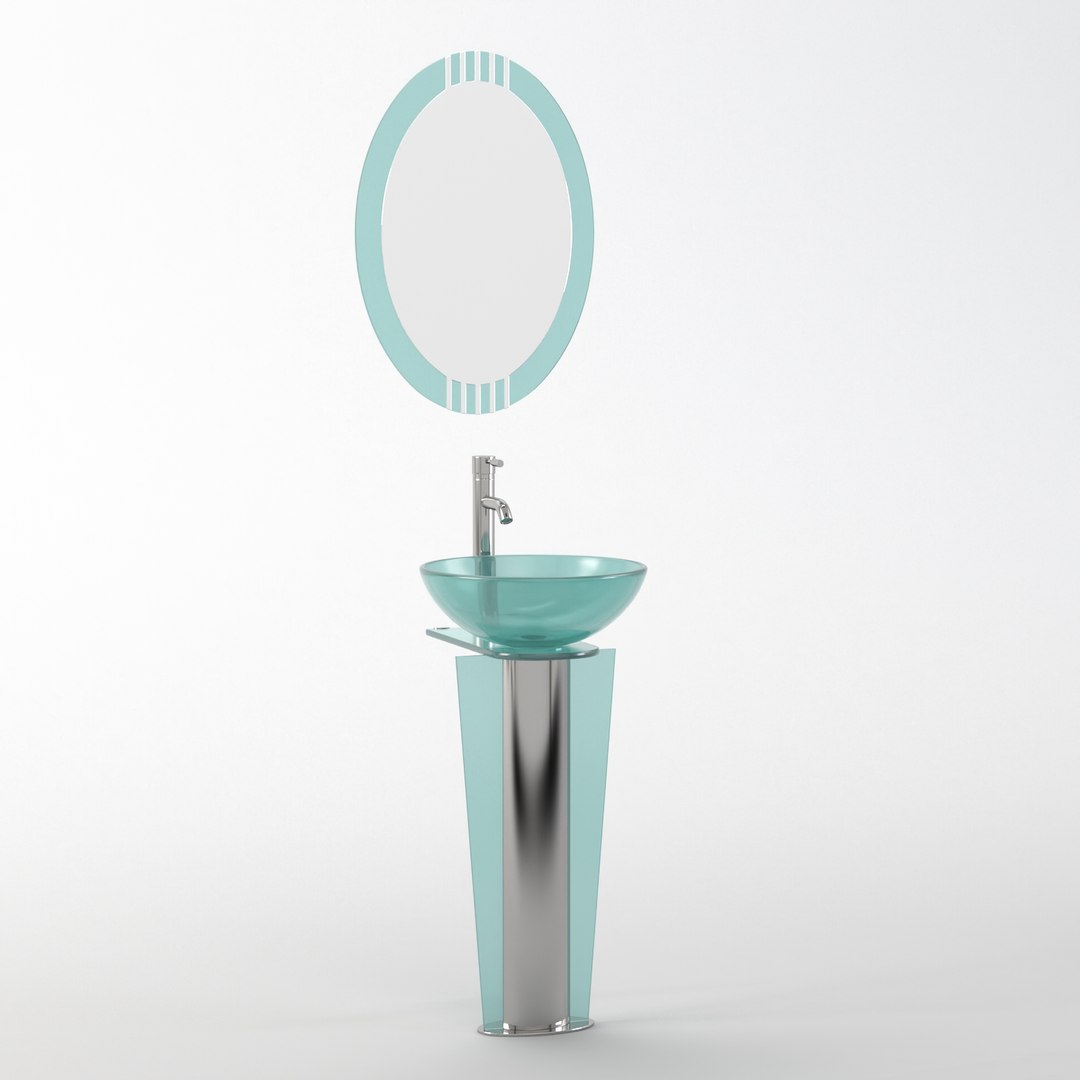 Fresca Vitale Modern Glass Bathroom Vanity With Mirror model ...