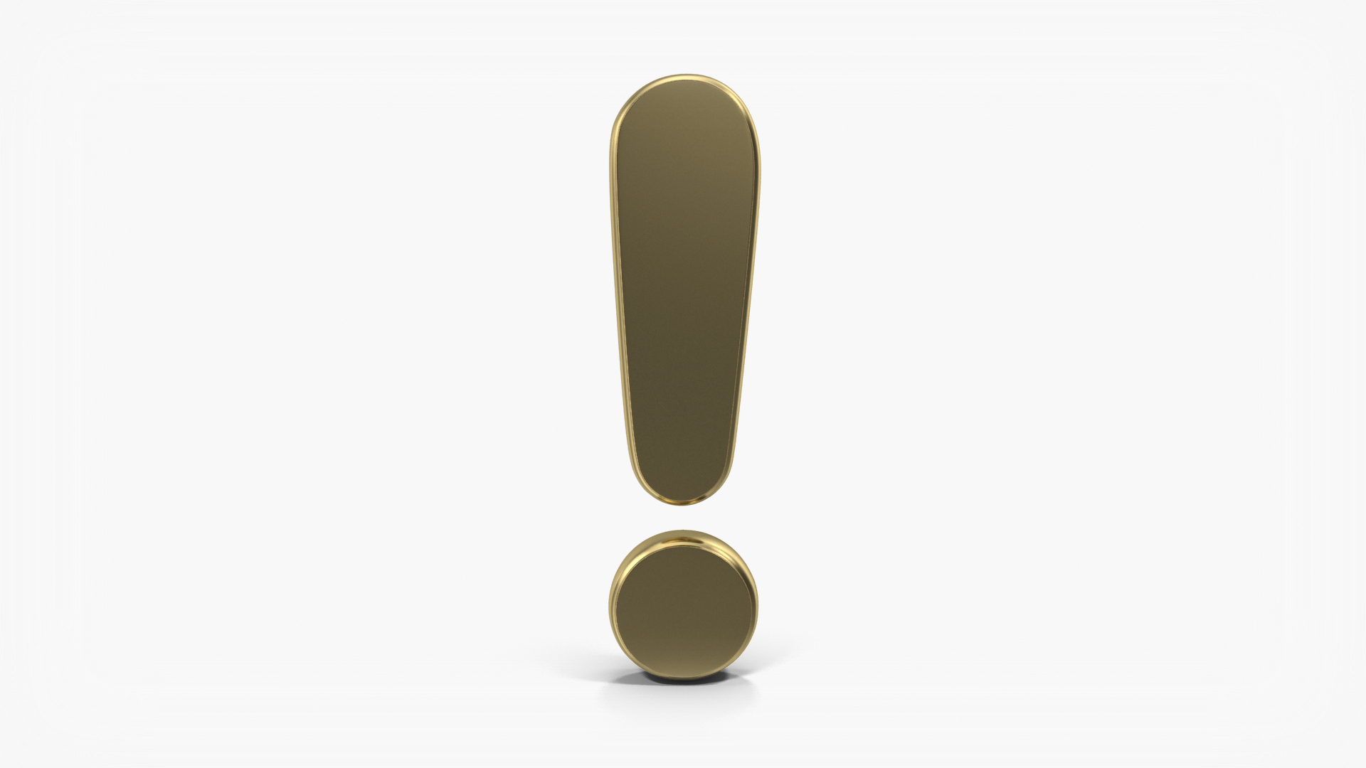 Exclamation Mark Symbol Gold3D模型 - TurboSquid 2065313