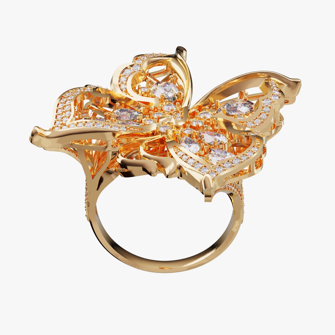 3D Butterfly Ring Model - TurboSquid 1947726