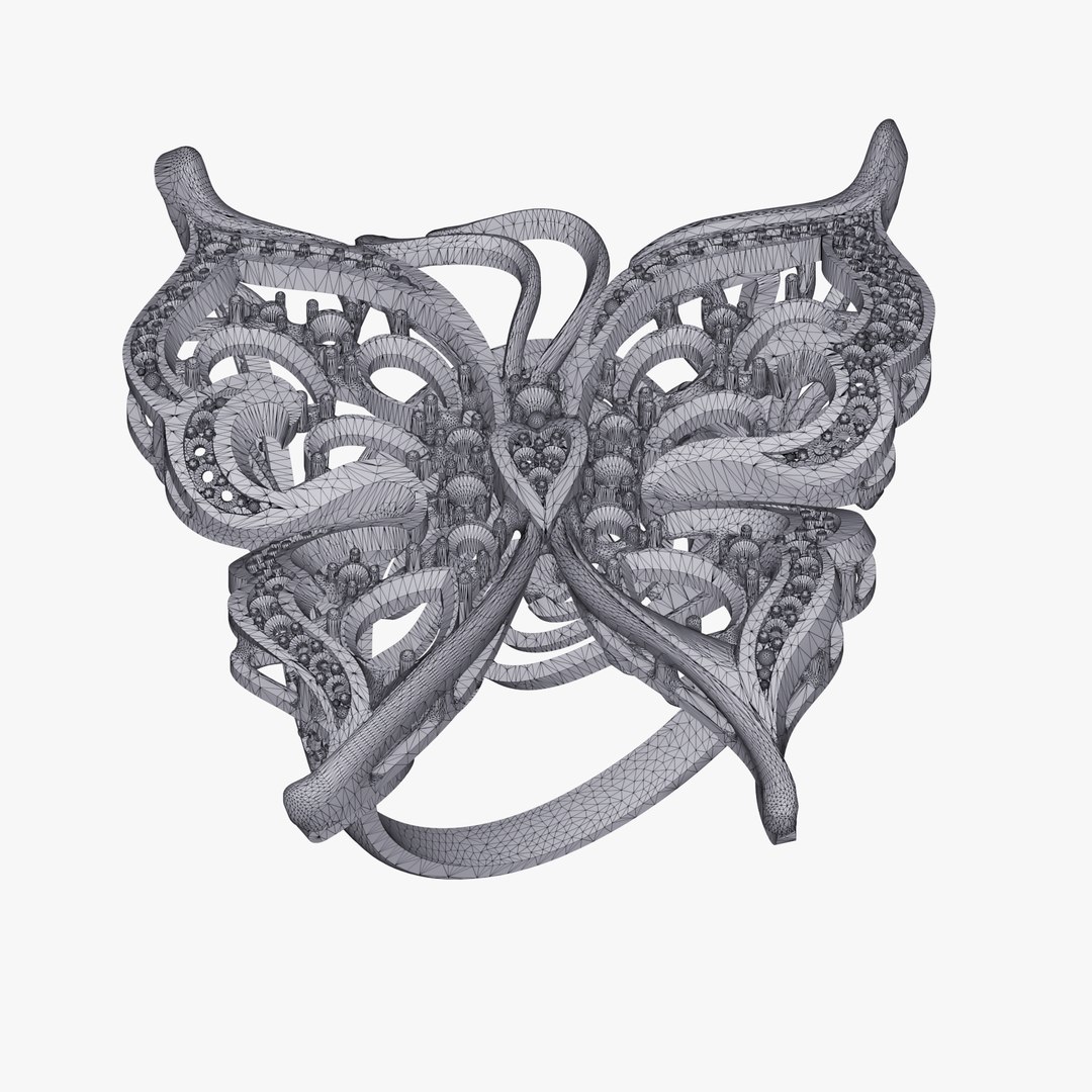3D Butterfly Ring Model - TurboSquid 1947726