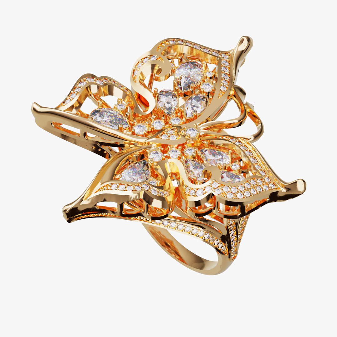3D Butterfly Ring Model - TurboSquid 1947726