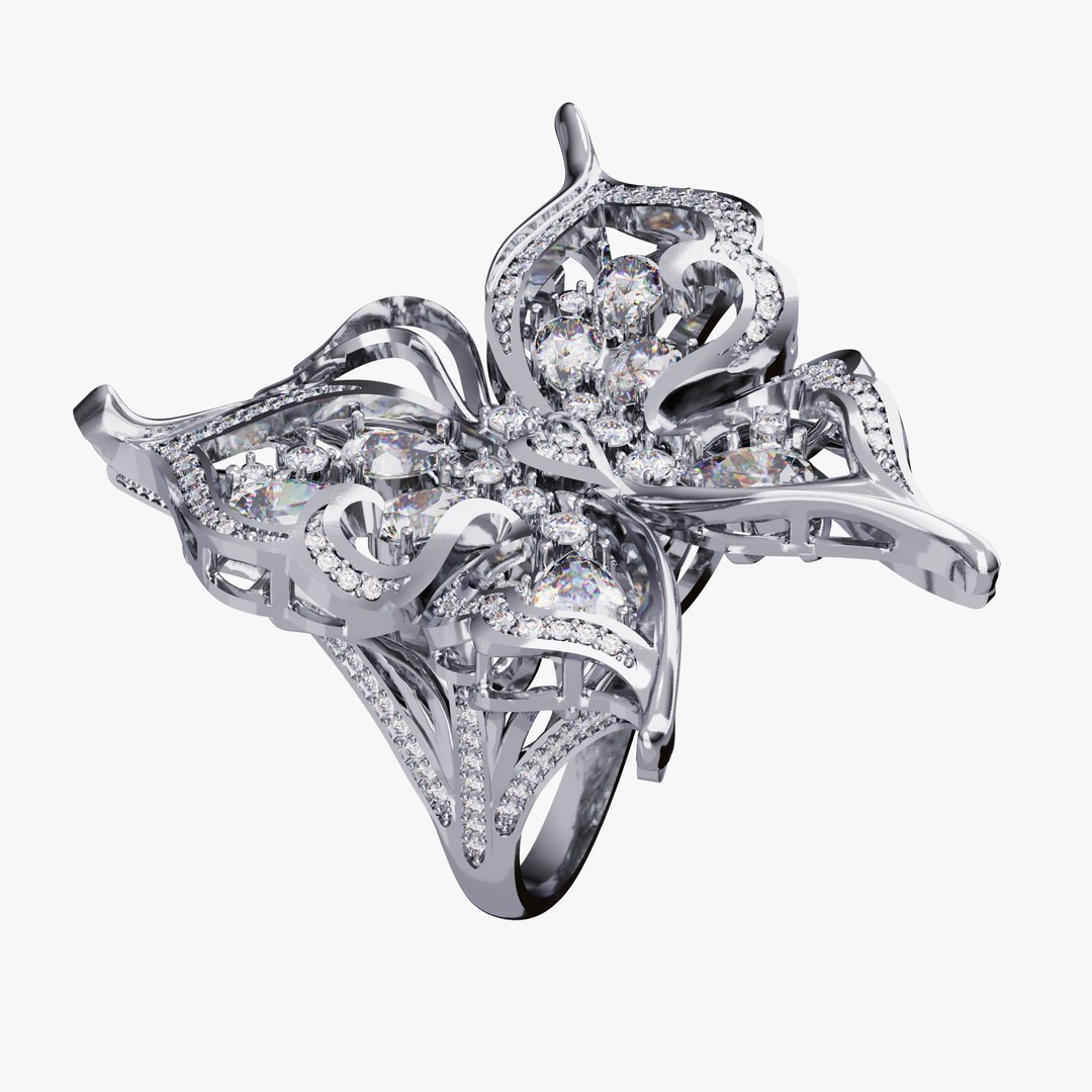 3D Butterfly Ring Model - TurboSquid 1947726