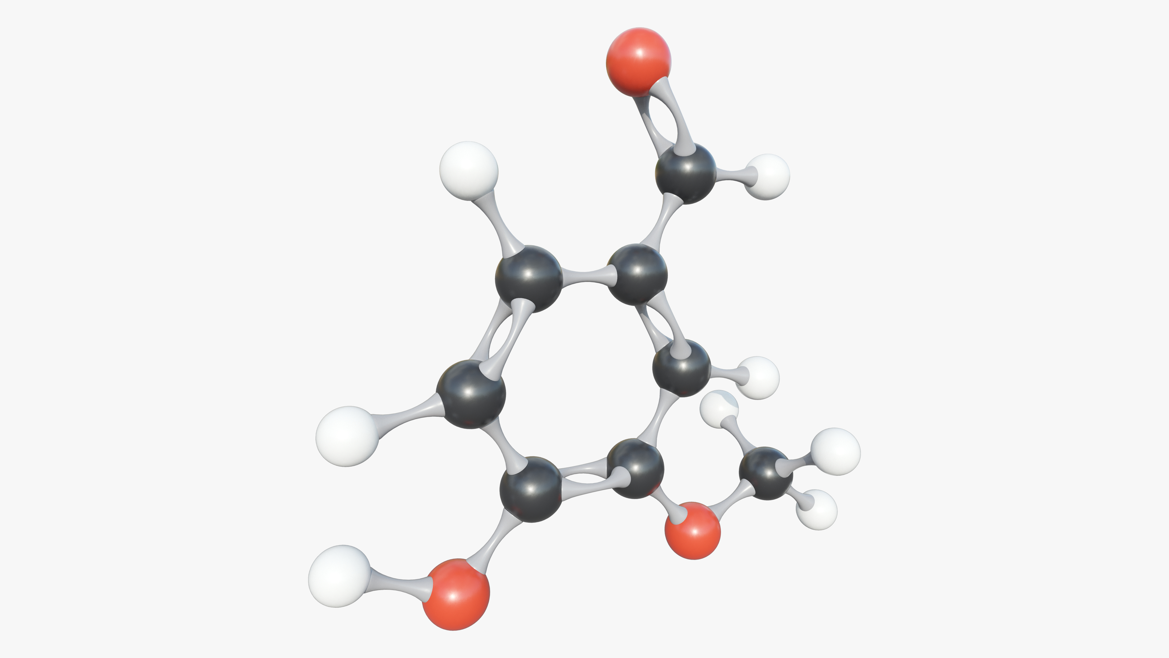modelo 3d Molécula de vainillina con PBR 4K 8K - TurboSquid 1945649
