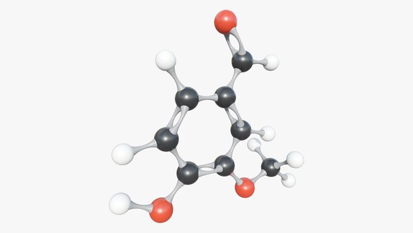 modelo 3d Molécula de vainillina con PBR 4K 8K - TurboSquid 1945649