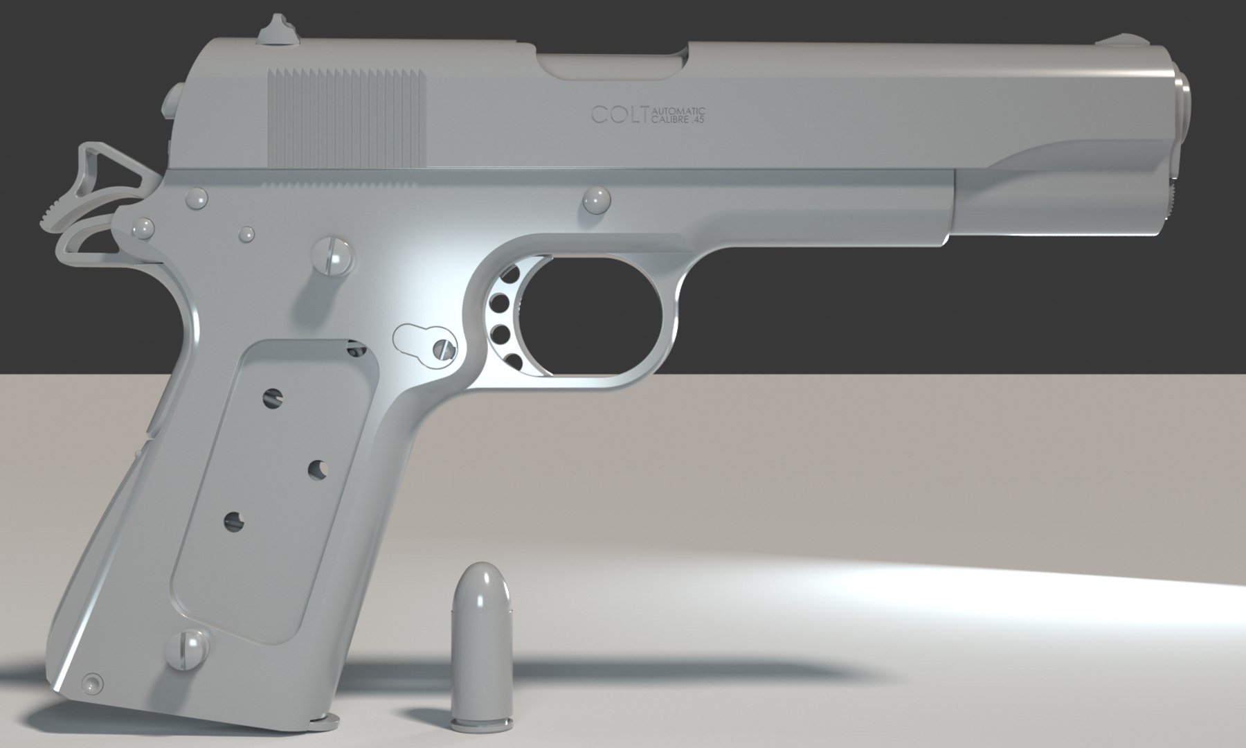 Assembly colt m1911a1 pistol 3D model - TurboSquid 1374241
