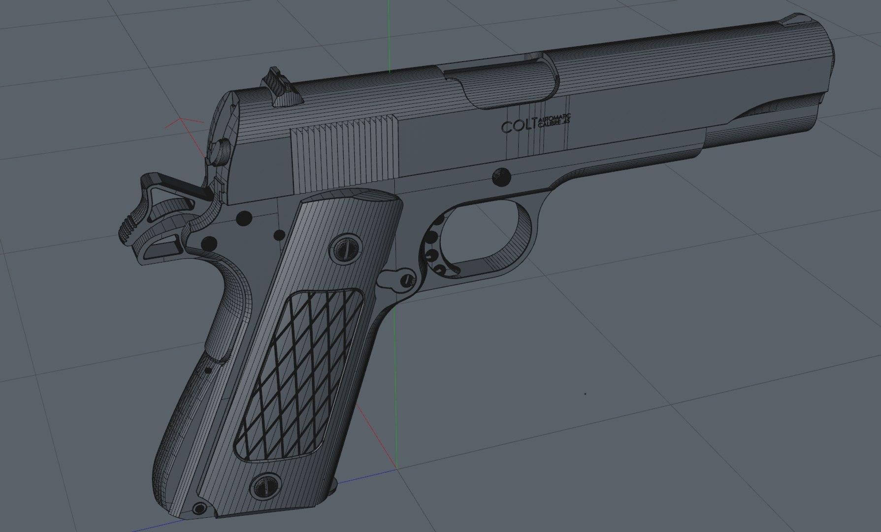 Assembly colt m1911a1 pistol 3D model - TurboSquid 1374241