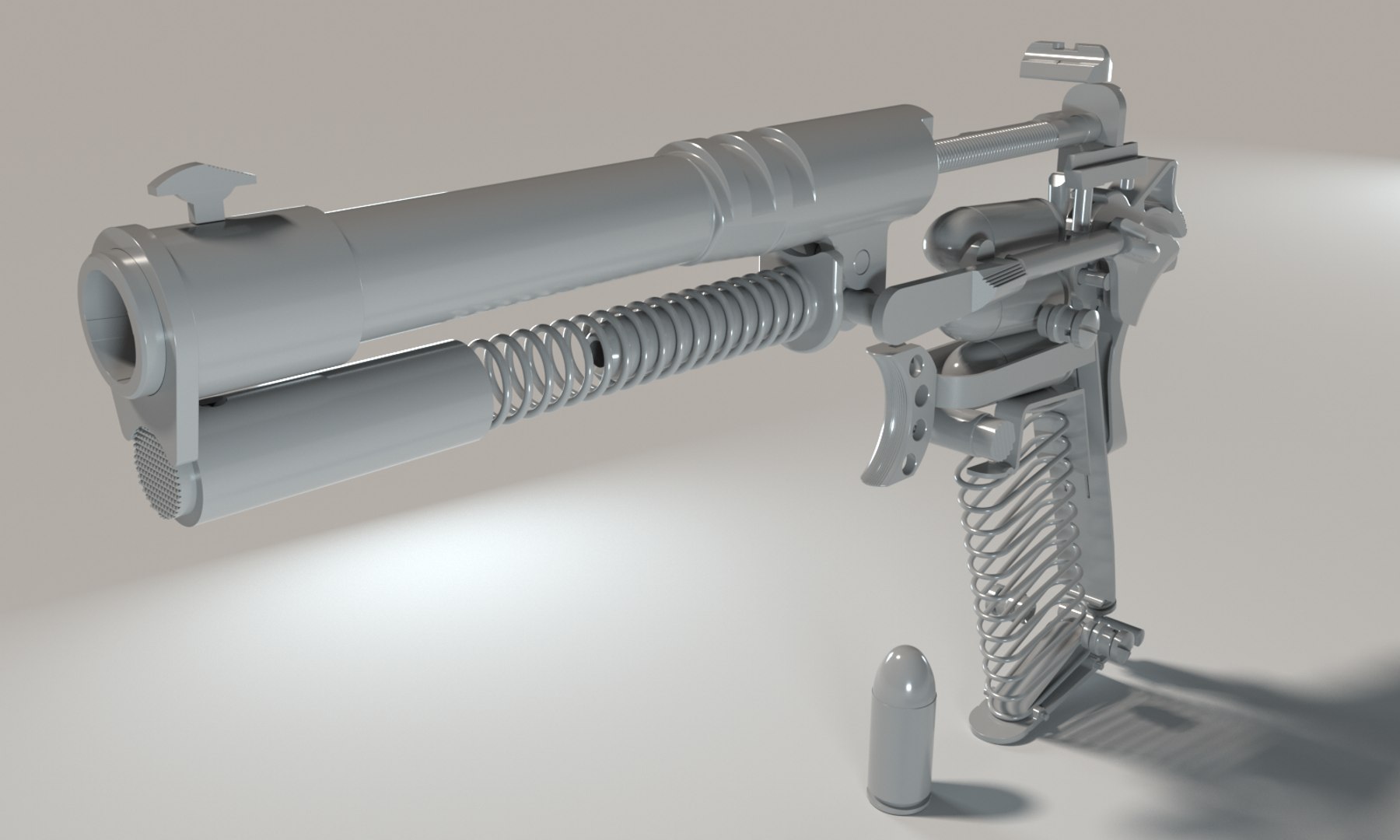 Assembly colt m1911a1 pistol 3D model - TurboSquid 1374241