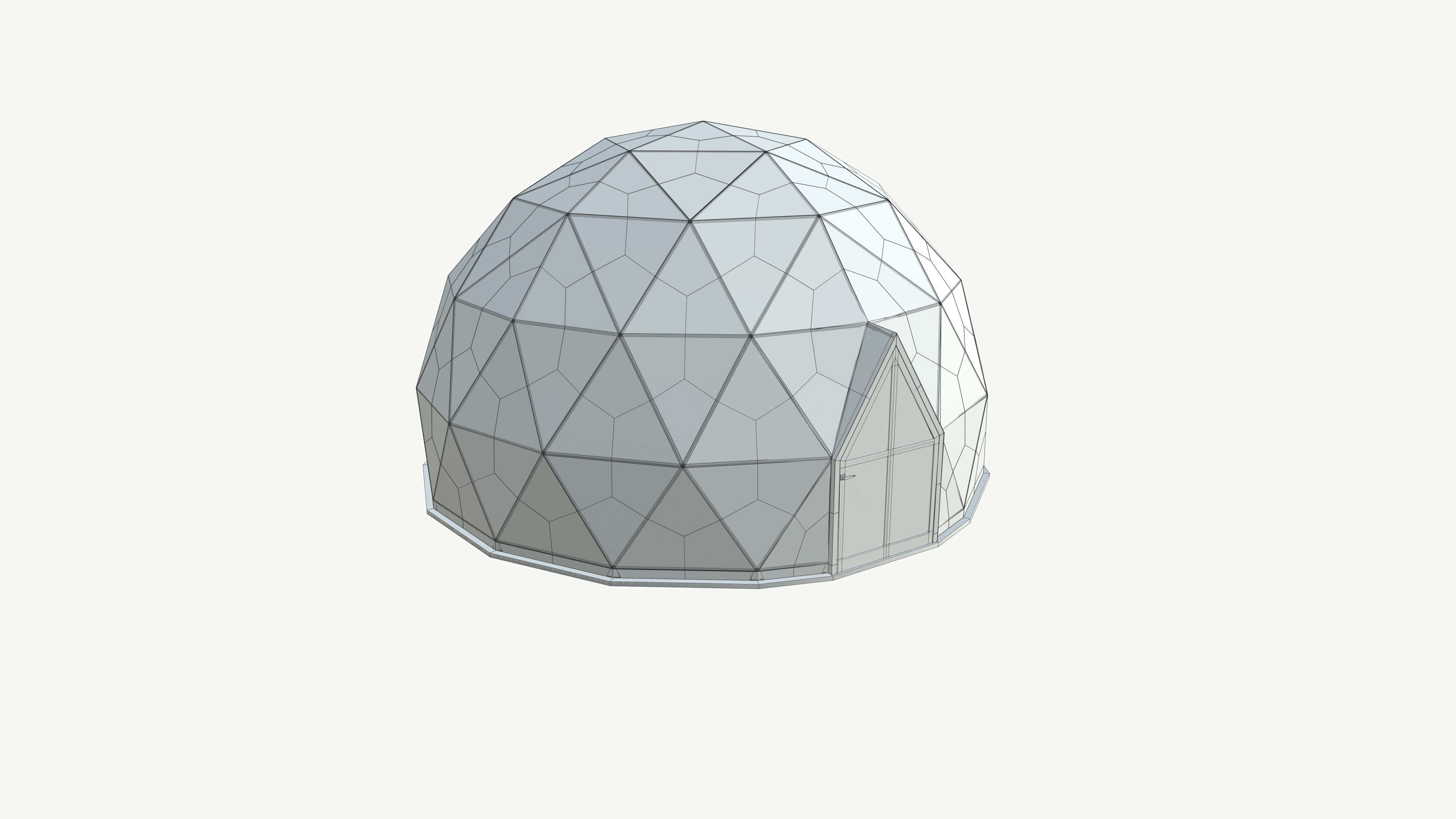 modelo 3d Estructura de cúpula geodésica - TurboSquid 2117514