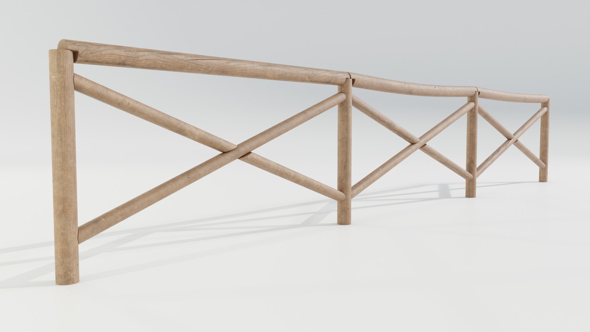 Wooden Fence 3D Model - TurboSquid 2214255