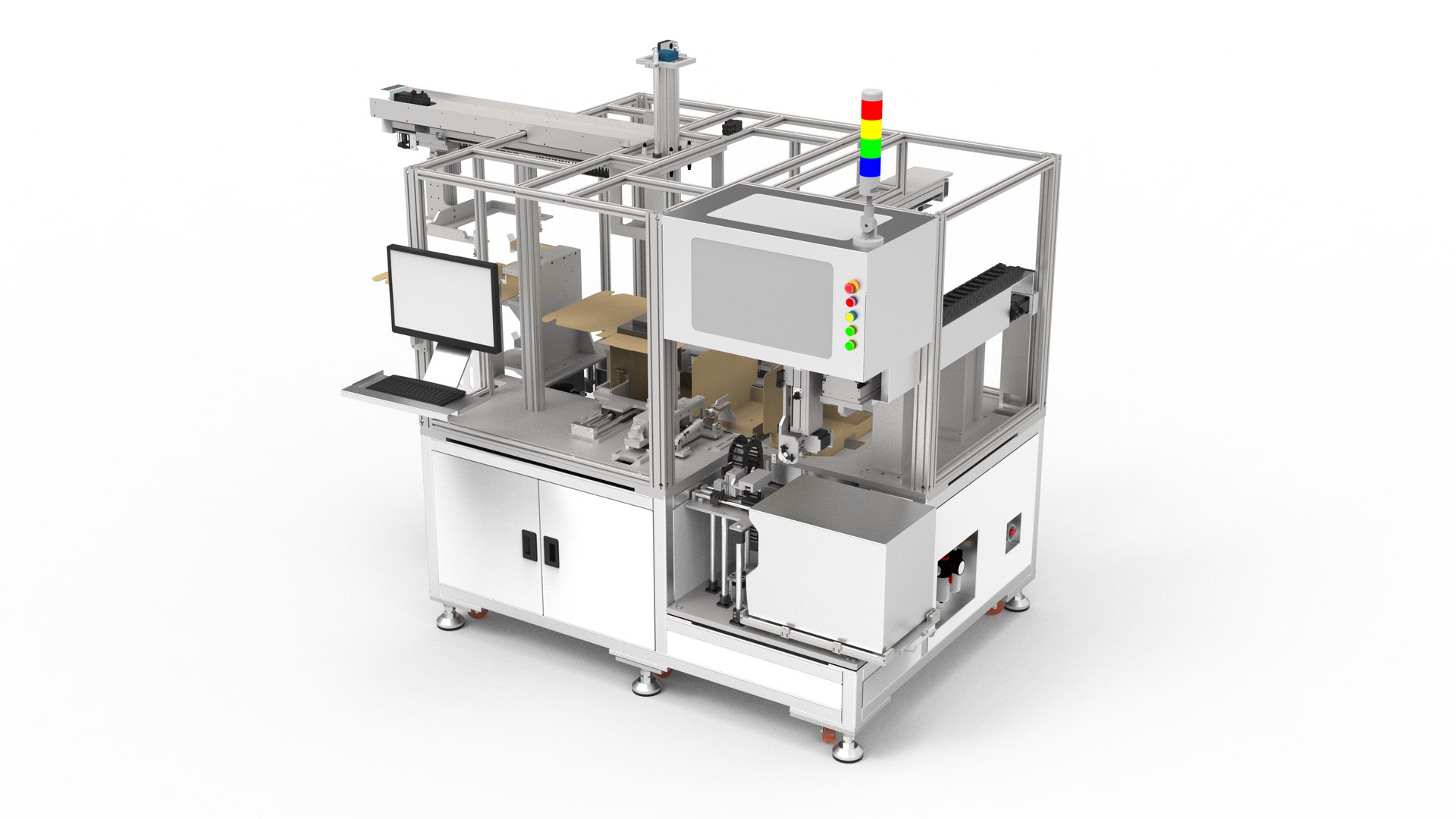 3D Automatic Folding Box Labeling Machine Model - TurboSquid 1855862