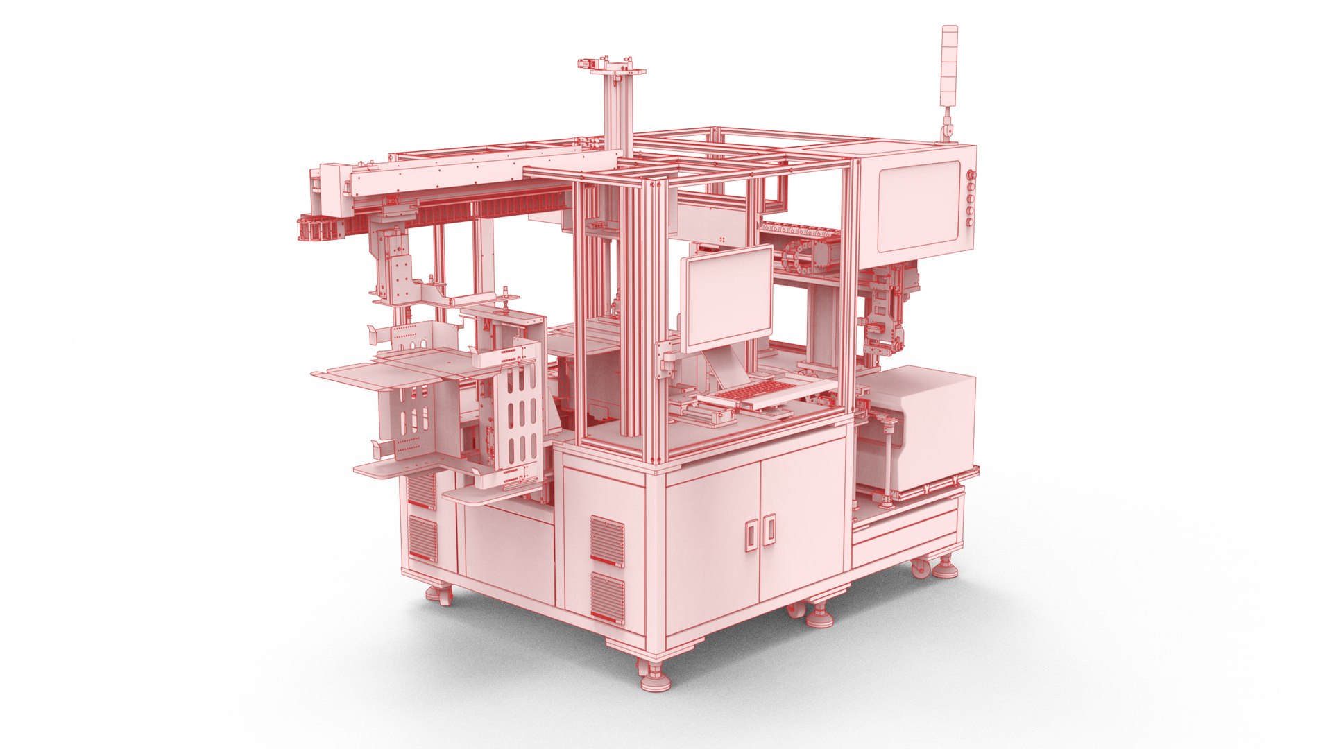 3D Automatic Folding Box Labeling Machine Model - TurboSquid 1855862