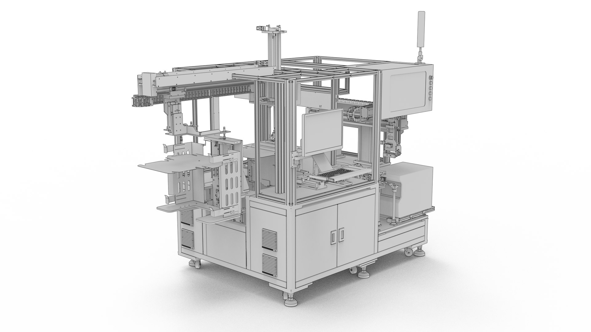 3D Automatic Folding Box Labeling Machine Model - TurboSquid 1855862