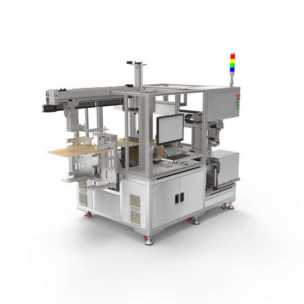 3D Automatic Folding Box Labeling Machine model - TurboSquid 1855862