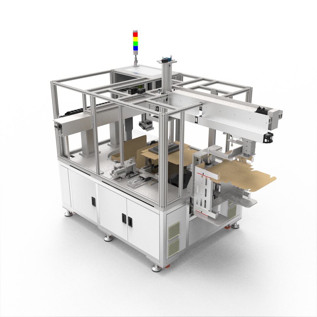 3D Automatic Folding Box Labeling Machine Model - TurboSquid 1855862