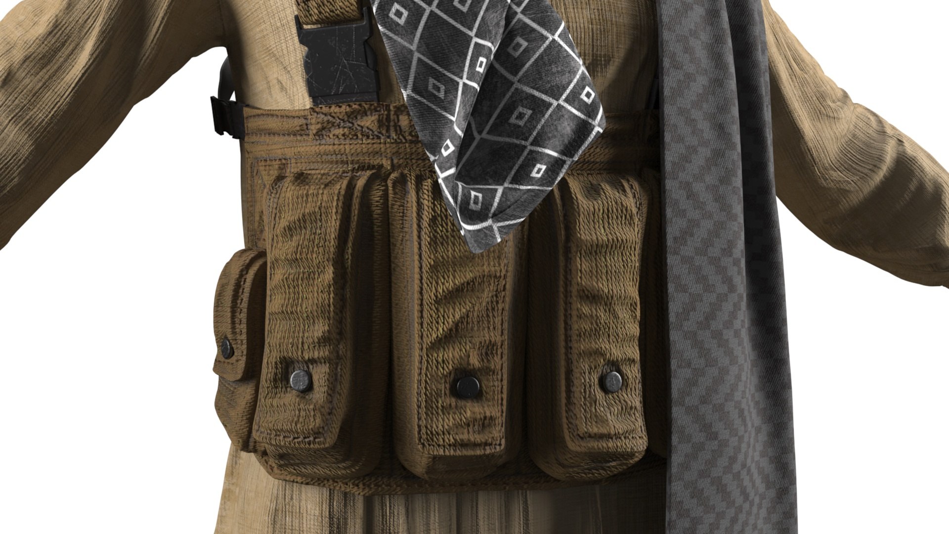 3D Model Arabian Terrorist Outfit With Tactical Vest - TurboSquid 2474939