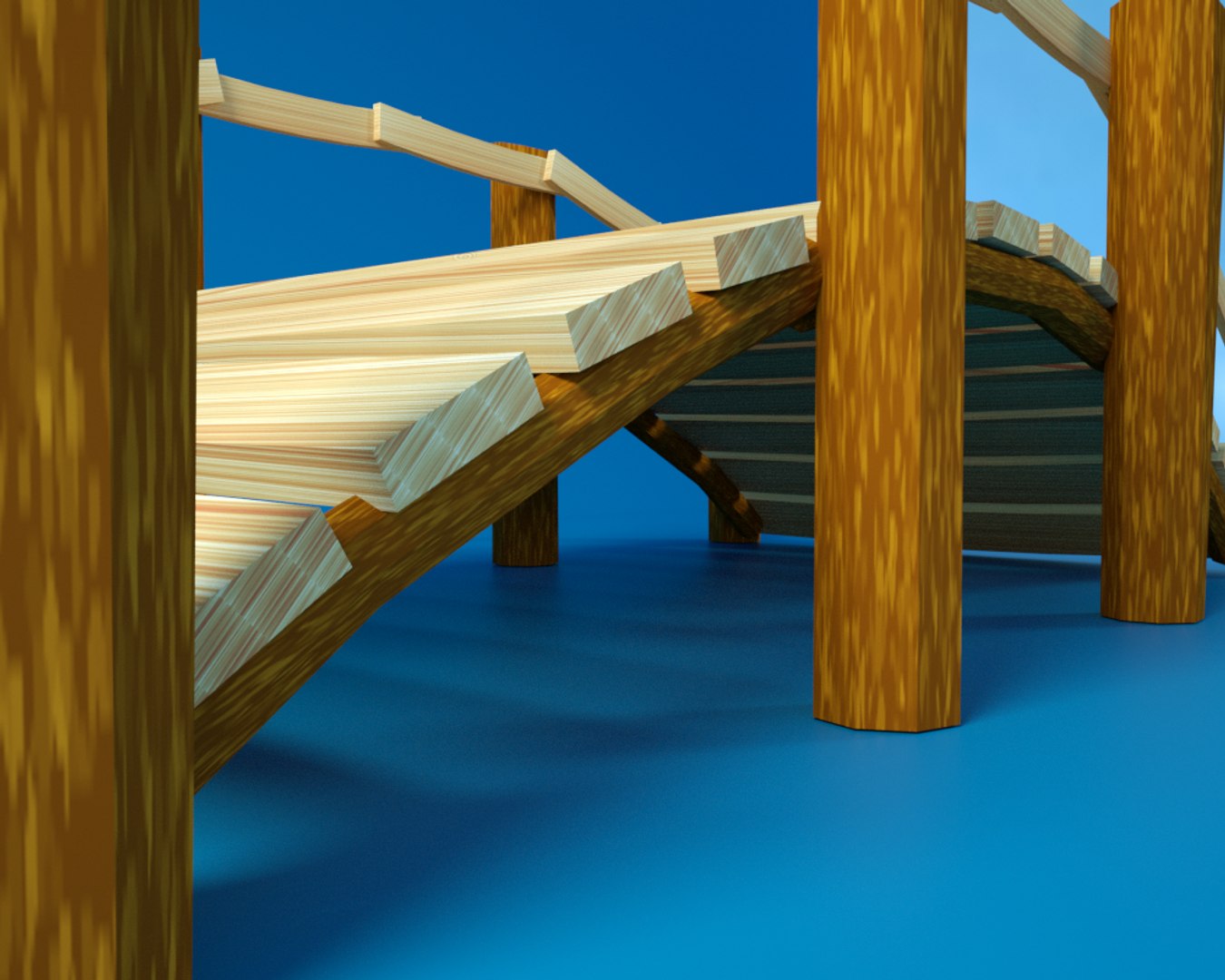 Cartoon Wooden Bridge 3D - TurboSquid 1385452