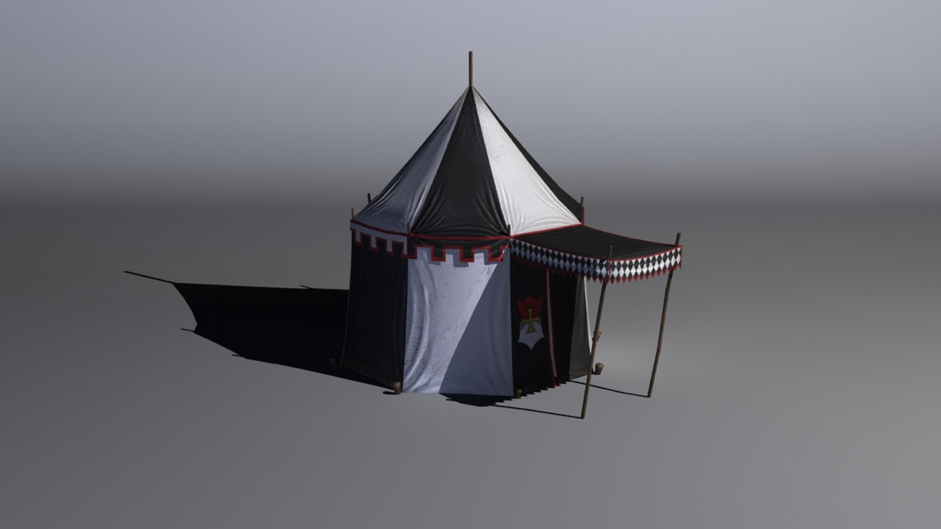 3d Little Medieval Tent Model