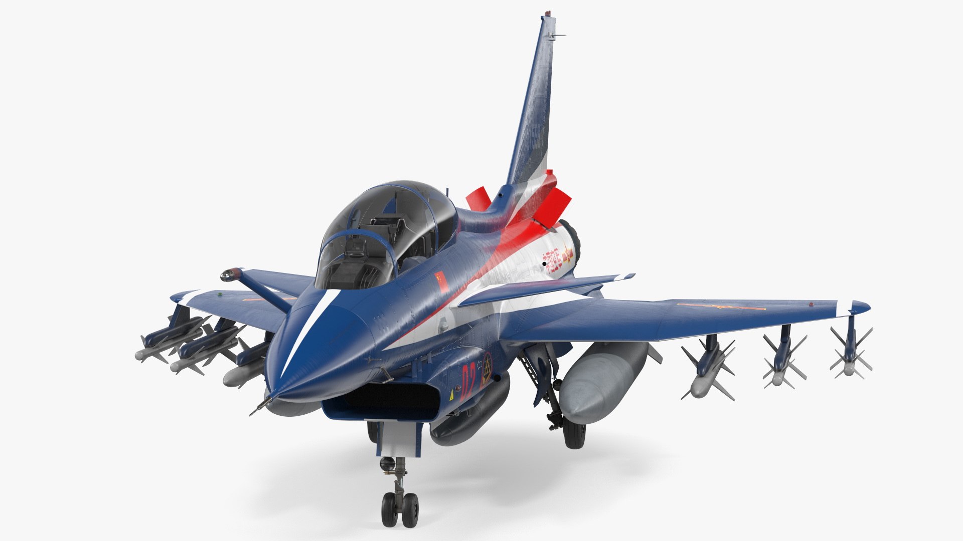 Chengdu J10 S Aerobatic Team Fighter Jet Armed 3D model - TurboSquid ...