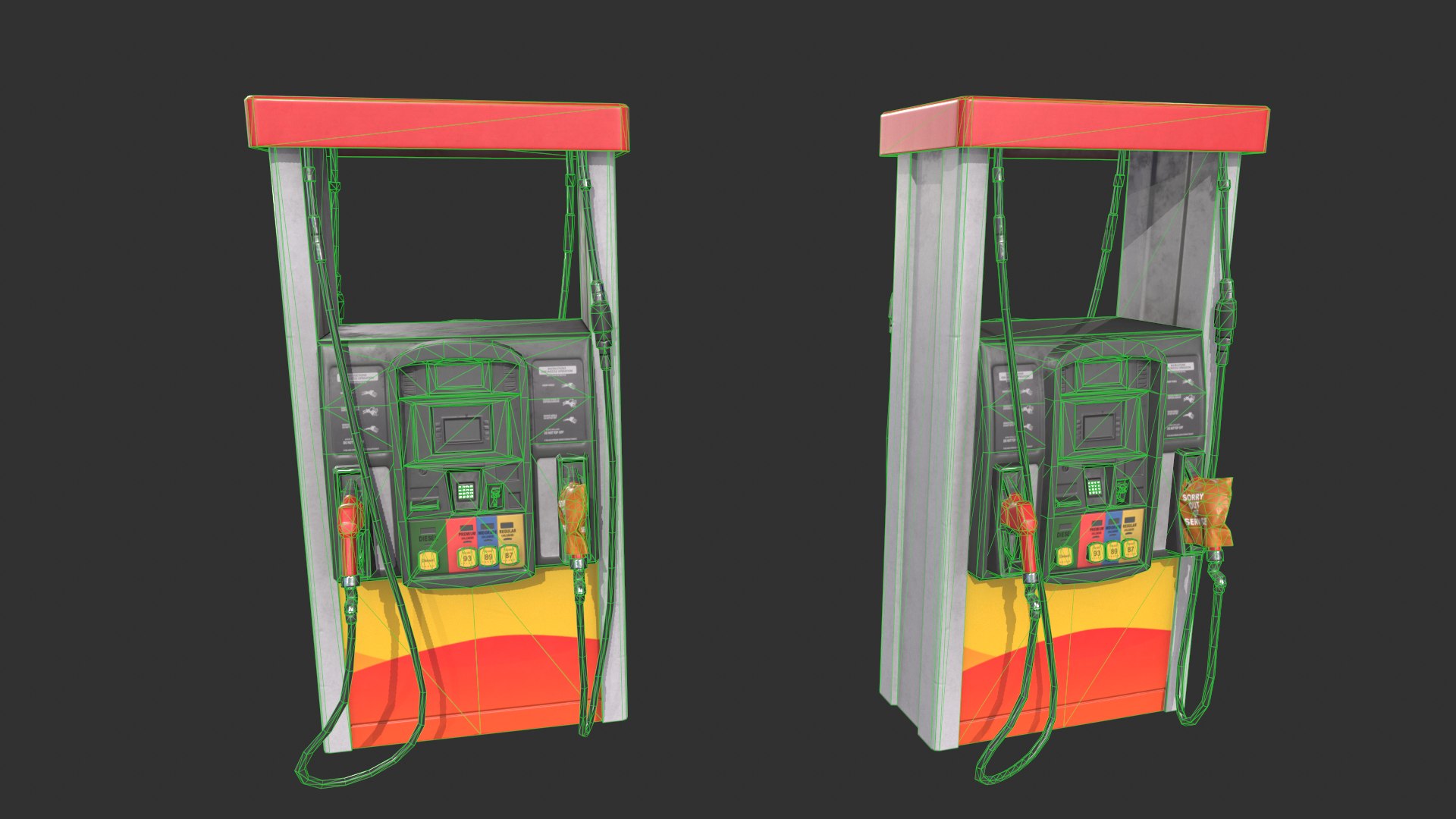 3D Gasoline Pump Fuel Dispenser - TurboSquid 2117221