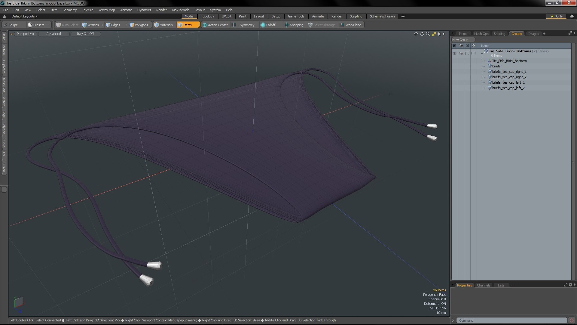 Tie Side Bikini Bottoms 3D - TurboSquid 2114402