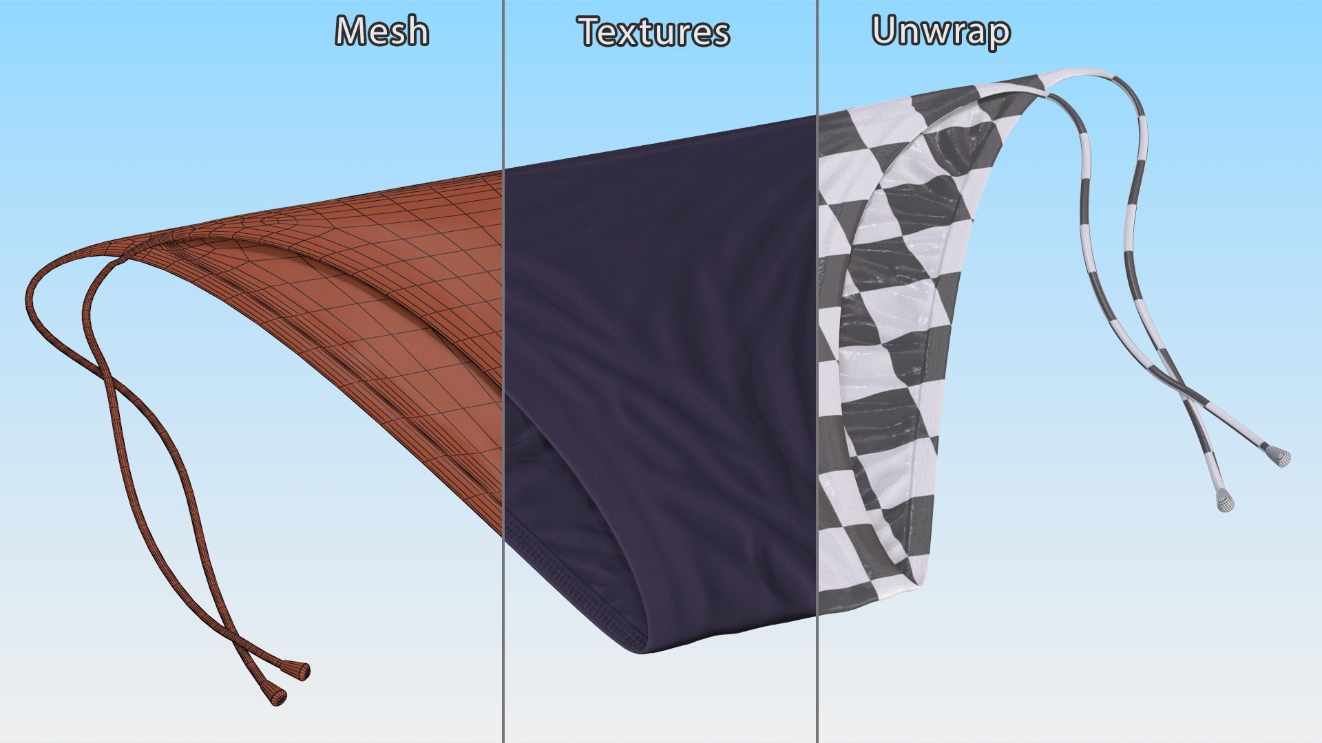 Tie Side Bikini Bottoms 3D - TurboSquid 2114402