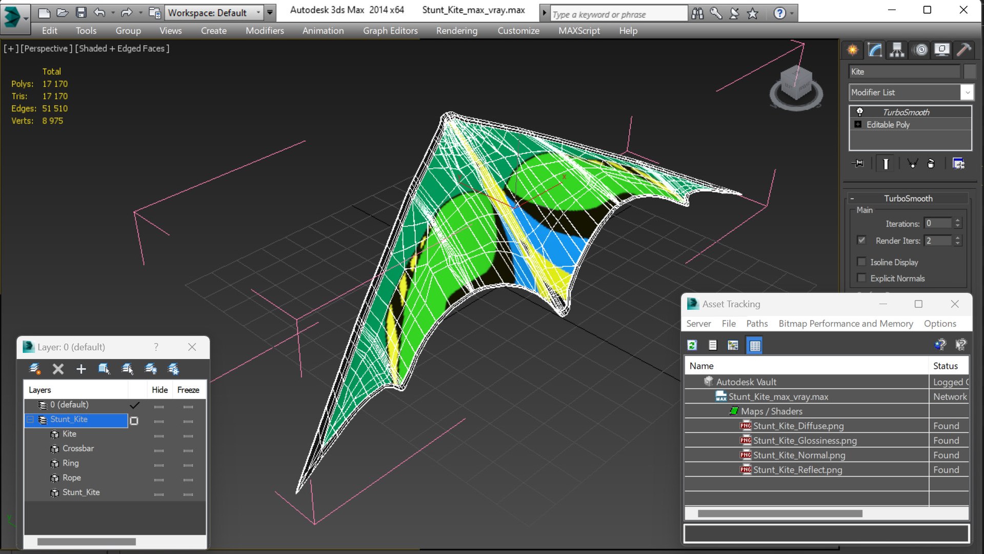 3D Stunt Kite - TurboSquid 2134160