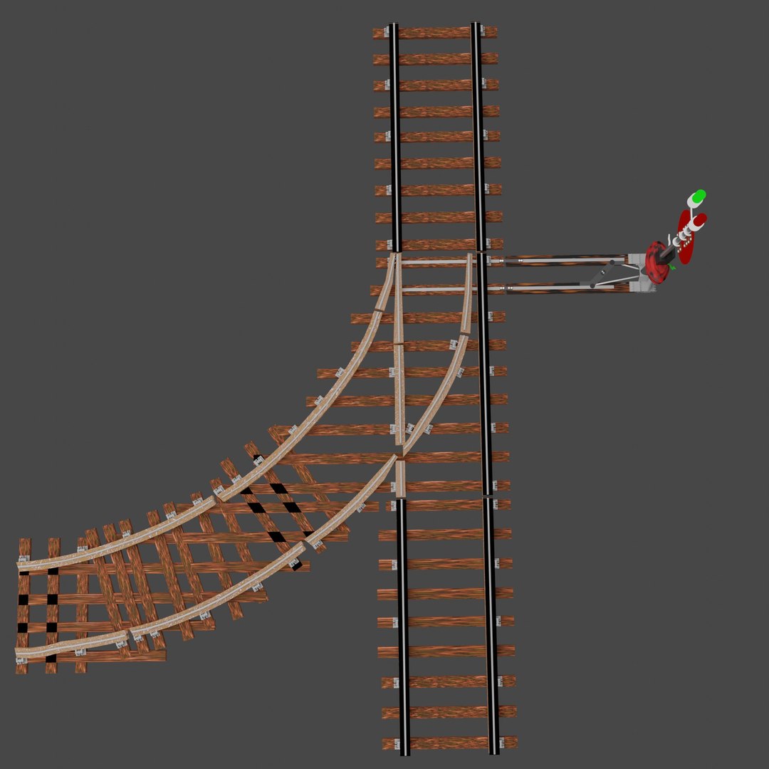 Aiguillage Rail Low Poly 3D Model - TurboSquid 2065753