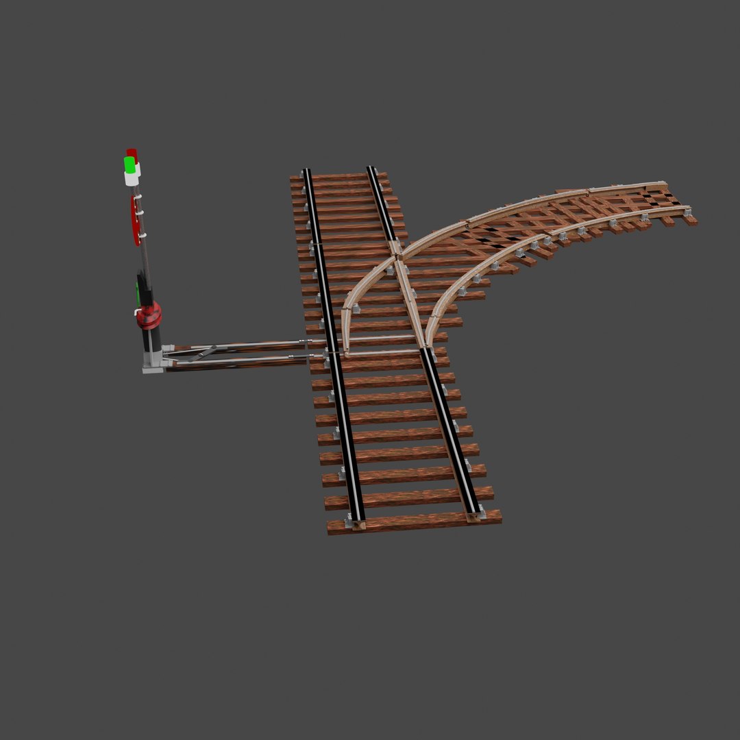 Aiguillage Rail Low Poly 3D Model - TurboSquid 2065753