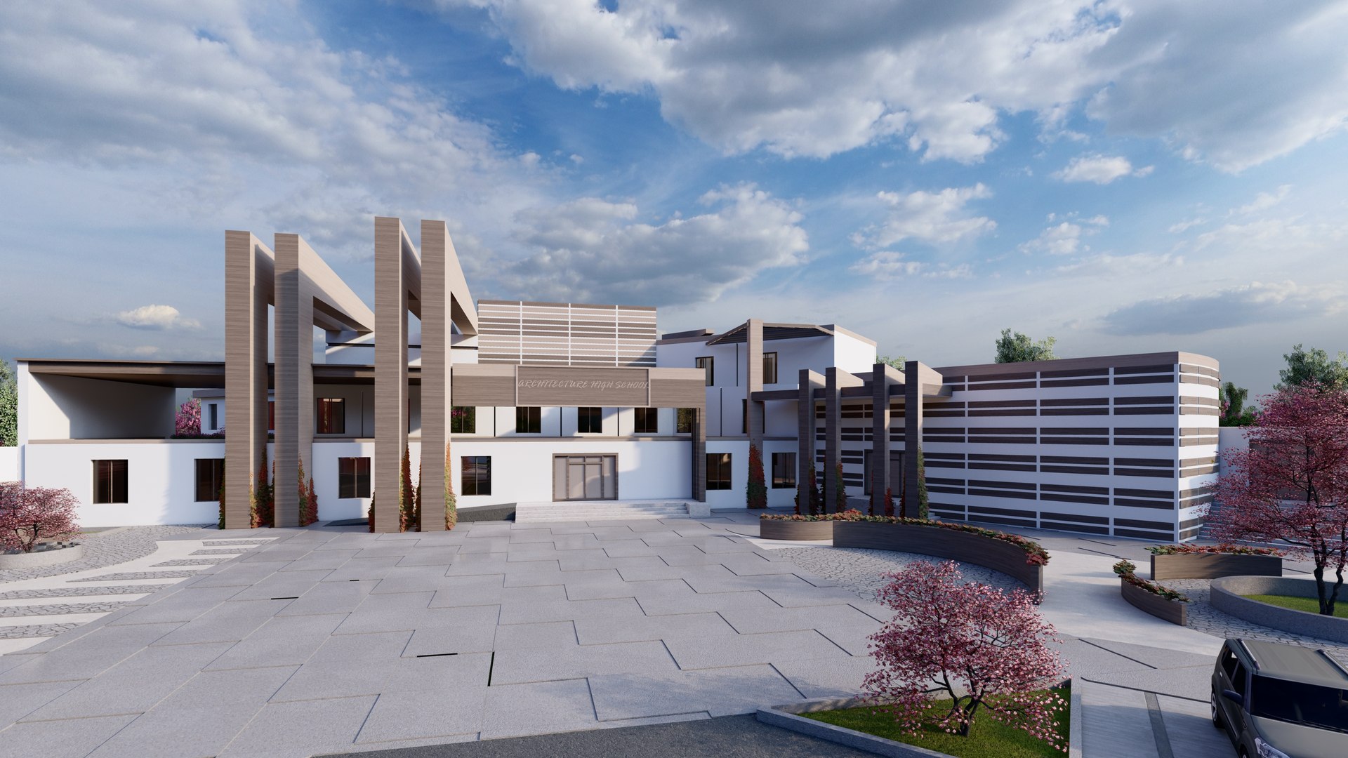 Designing Architectural School 3D - TurboSquid 1550199