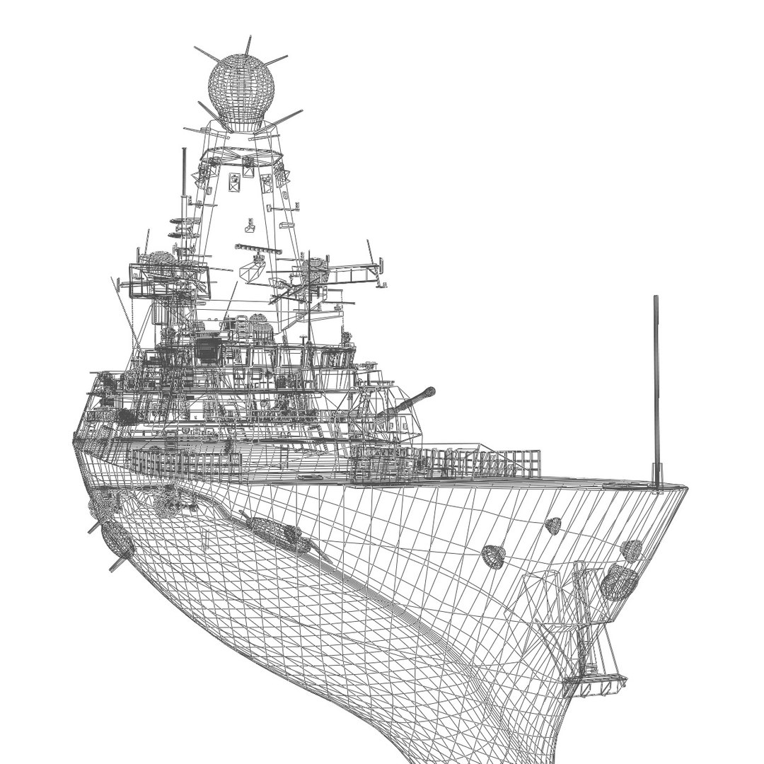 3d Type 45 Destroyer Model