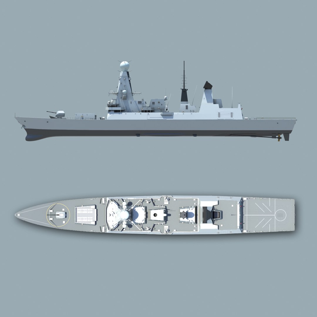 3d Type 45 Destroyer Model