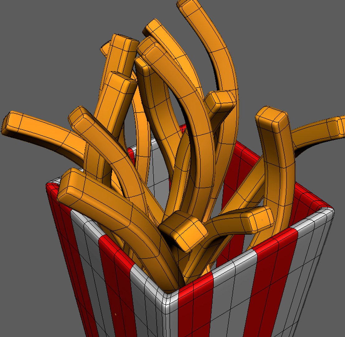Free French Fries 3d Model