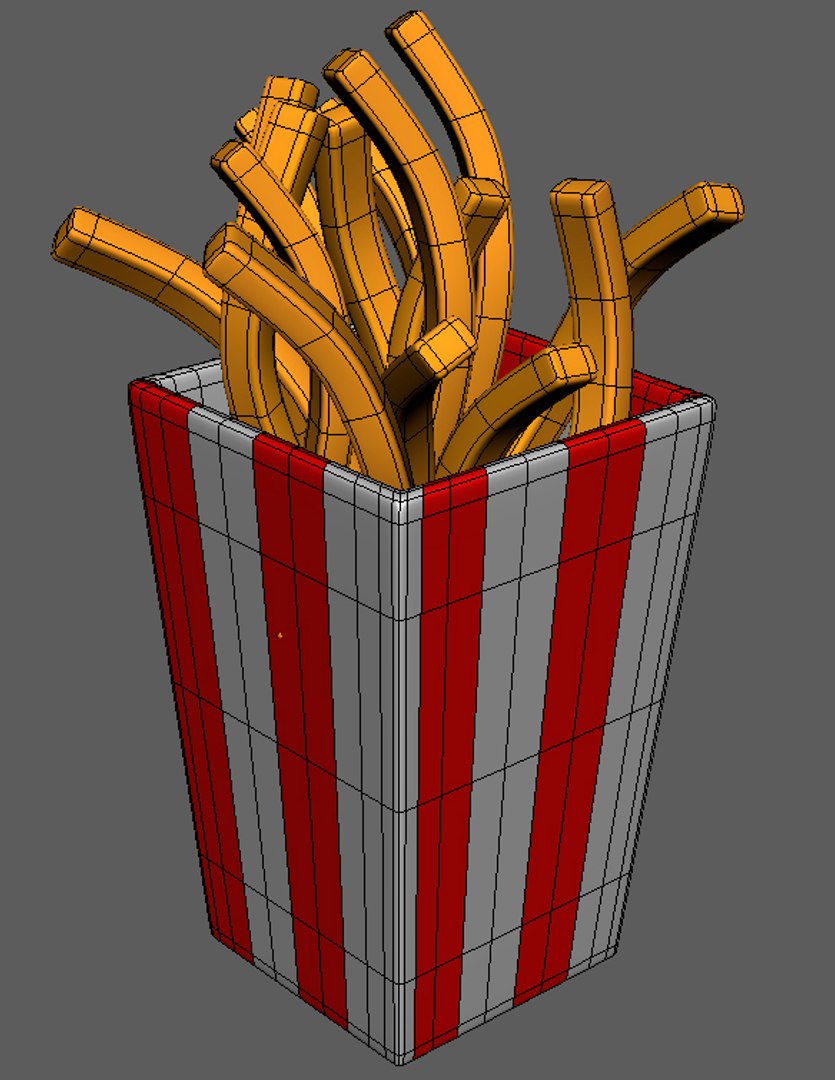 Free French Fries 3d Model
