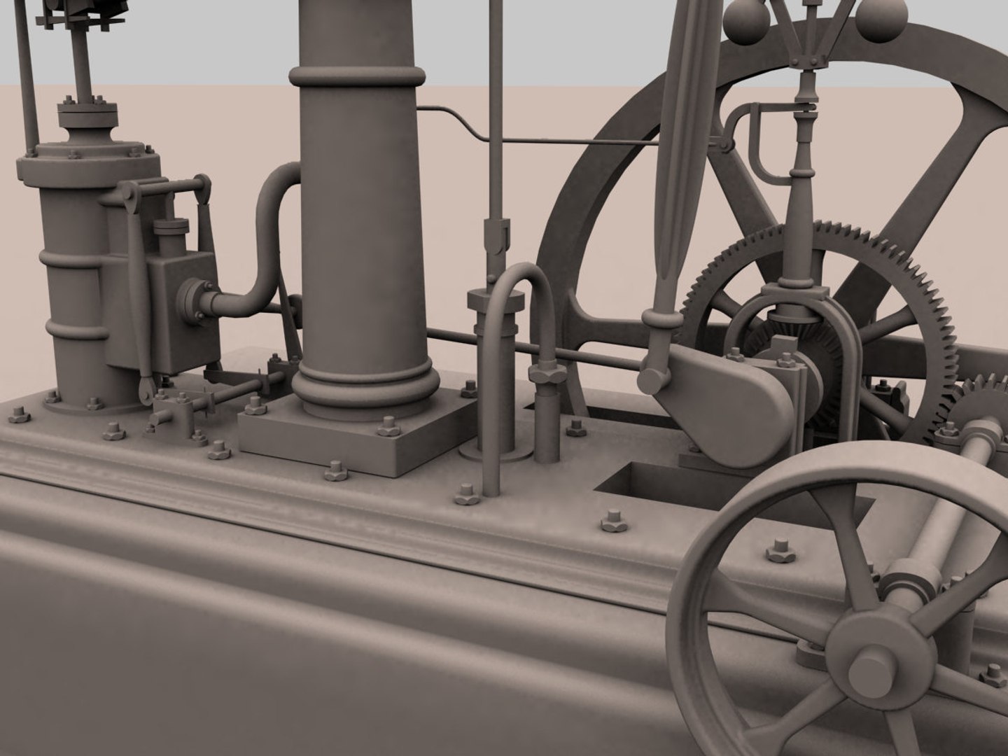 Free Steam Engine 3d Model